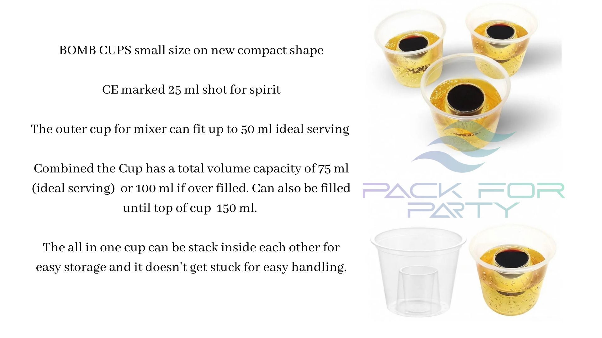 Bomb cups | Pack for Party